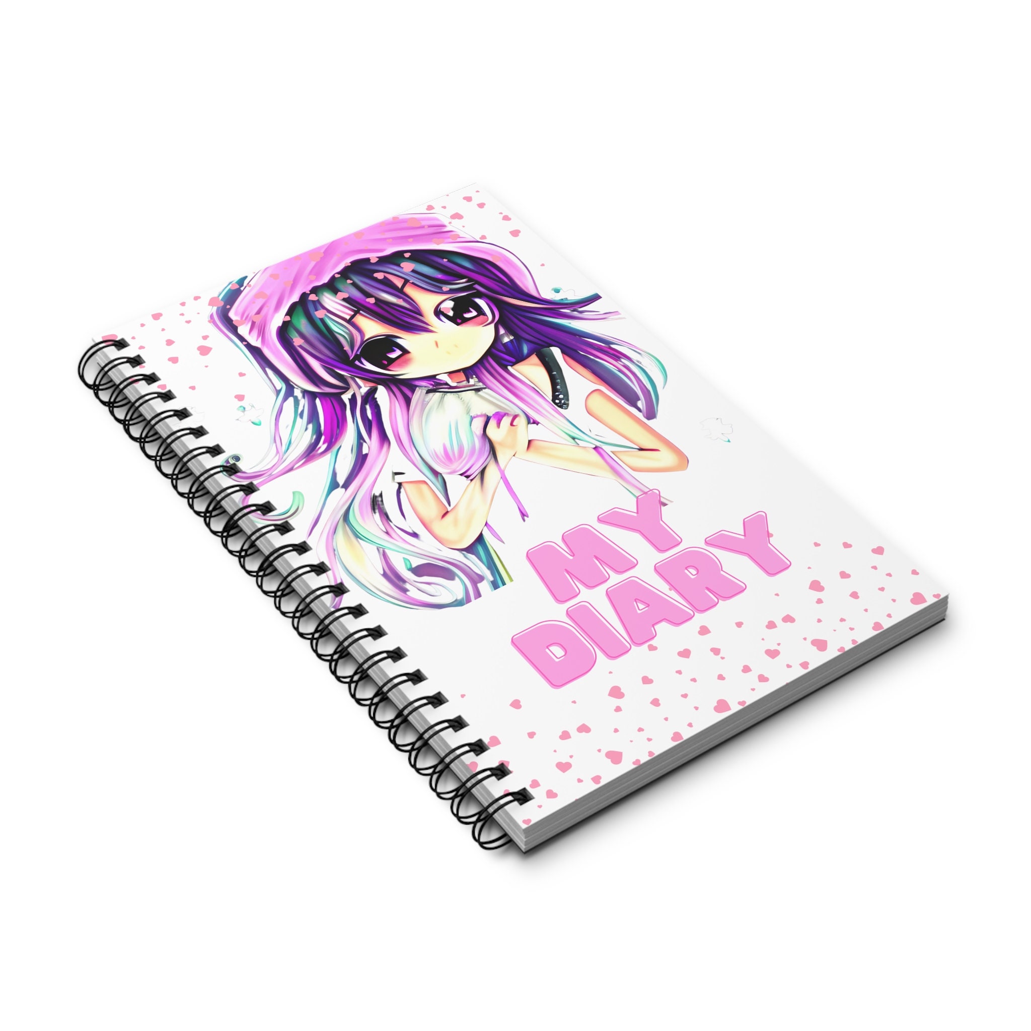 Aphmau Kawaii Spiral Notebook With Cute Anime Cat Design, Dot Grid ...