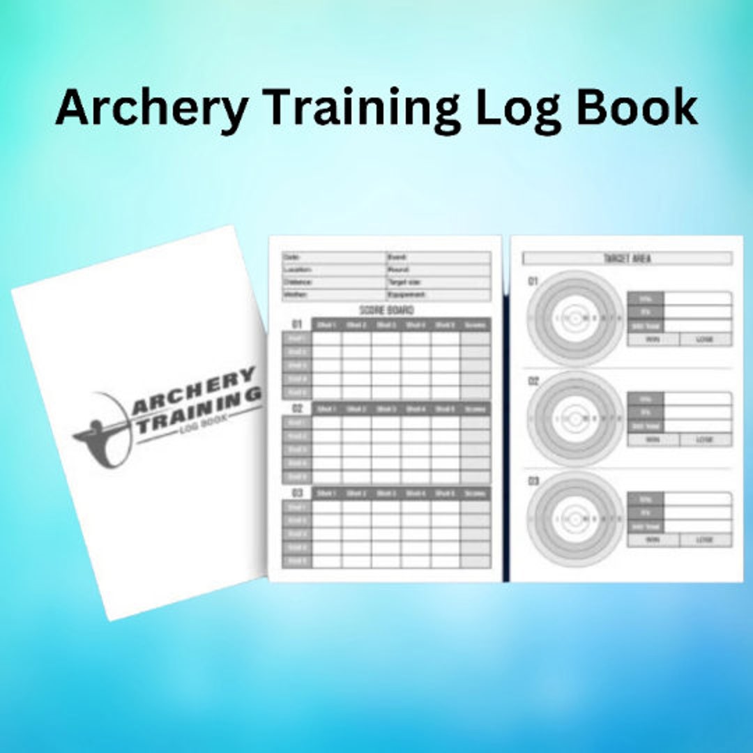 Archery Training Log Book PDF Digital Download for Tracking Progress ...