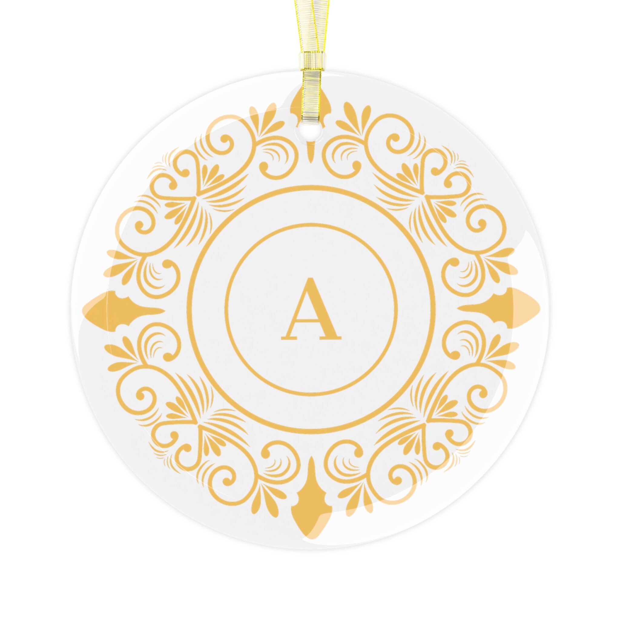 Monogram Letter A Gold Floral Customizable Custom Made - Etsy