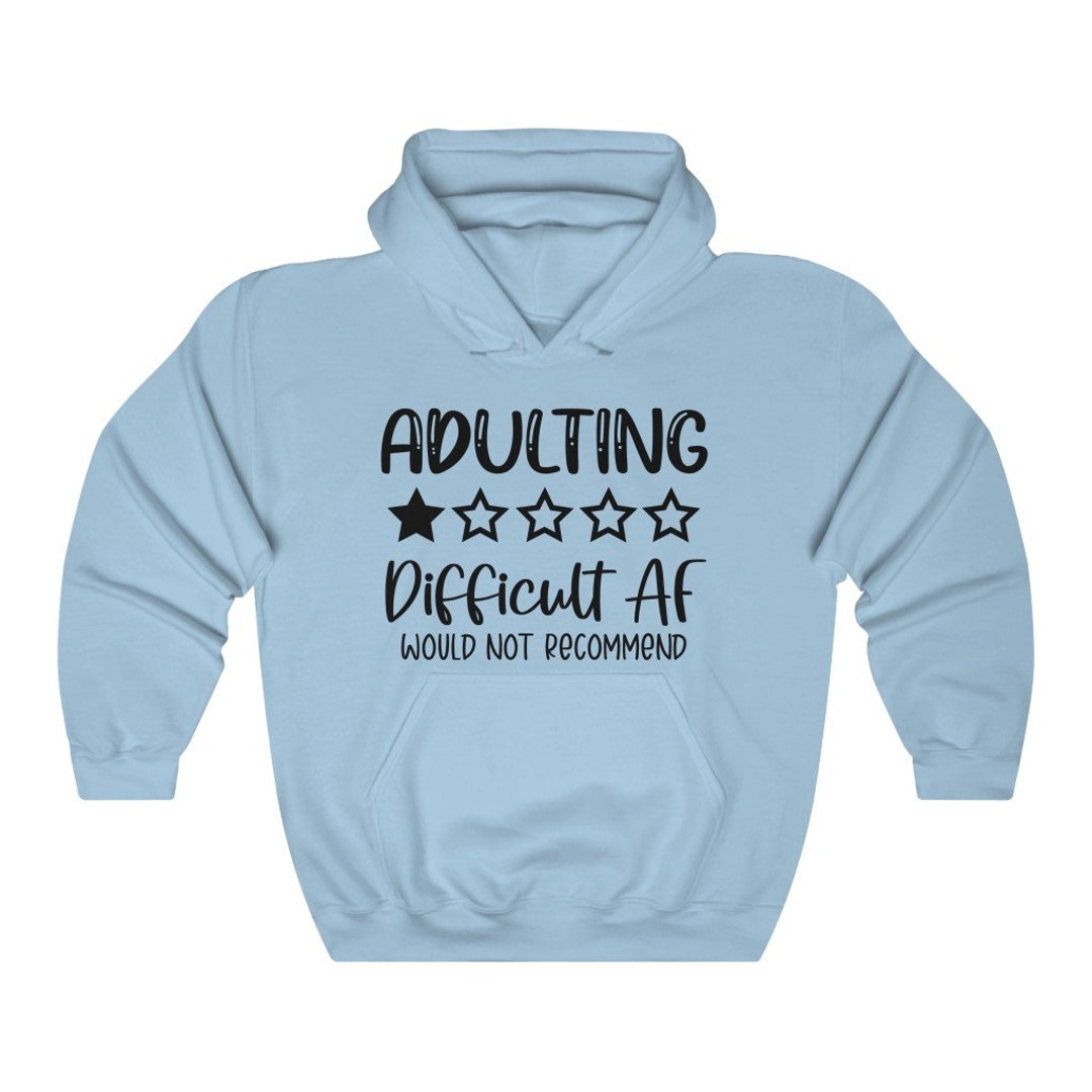 Adulting One Star Hoodie: Funny Unisex Heavy Blend Sweatshirt - Etsy