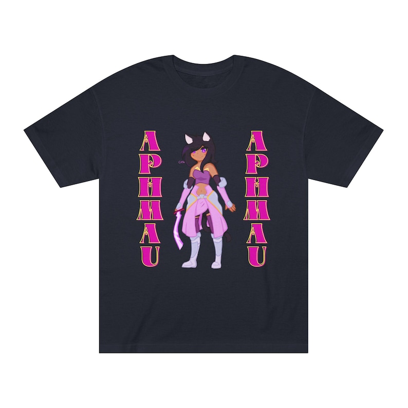 Aphmau Kawaii Tee, Cute Anime Top, Black T-shirt, Cute Aphmau Anime ...