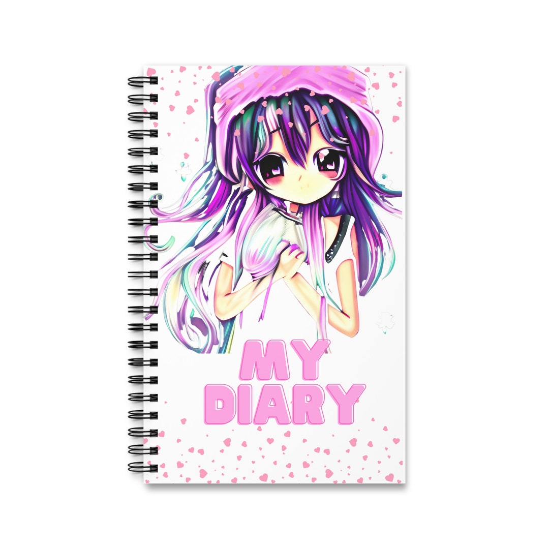 Aphmau Kawaii Spiral Notebook Cute Anime Cat Design, Perfect for ...