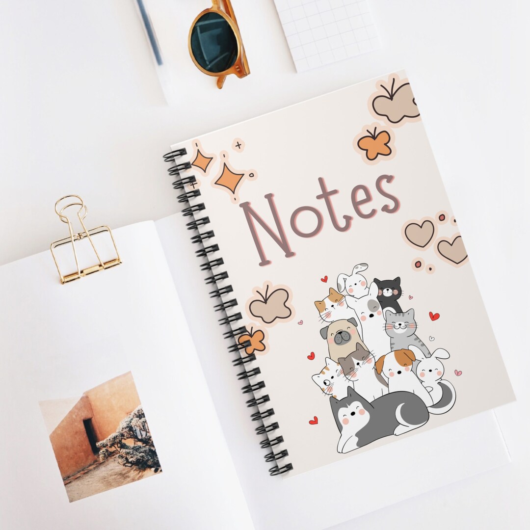 Magical Catopia Spiral Notebook. Anime Journal. Kawaii Diary. Anime Cat ...