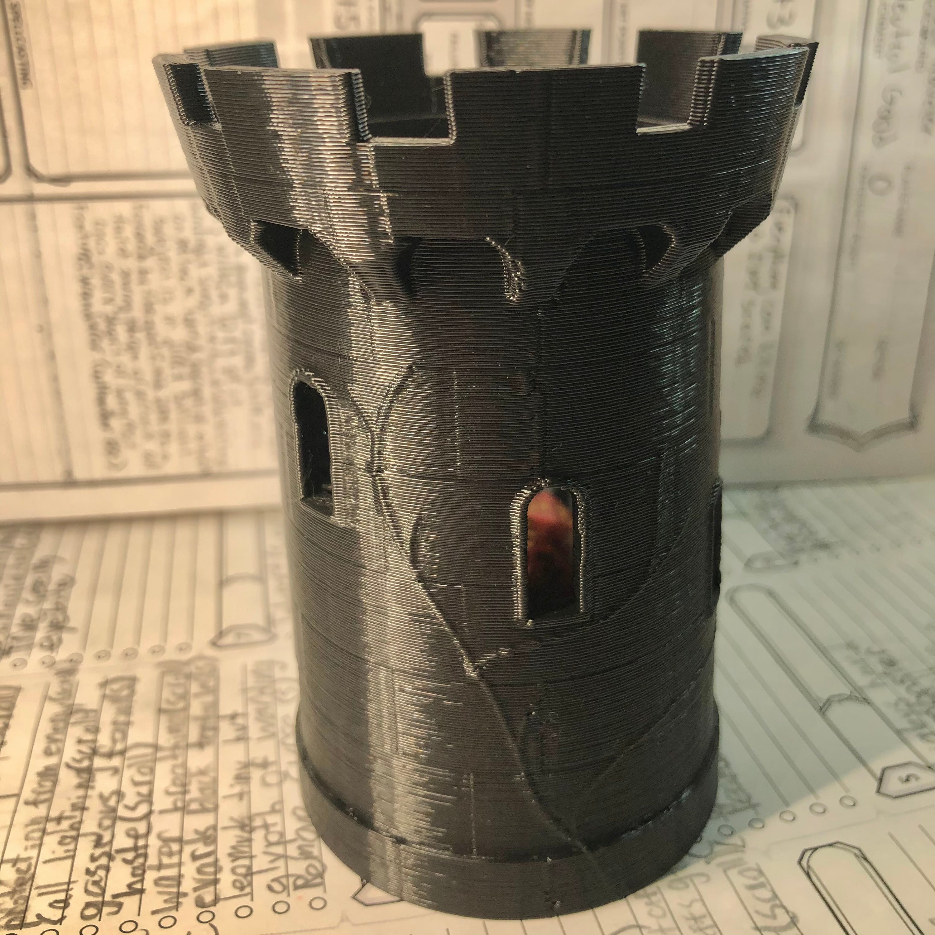 Classic 3D Printed Dice Tower | Custom Size + Color | Dungeons ...