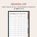Digital Reading Journal Reading Tracker, Reading List, Book Journal ...