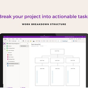 Onenote Project Management Template Optimized for Desktop - Etsy