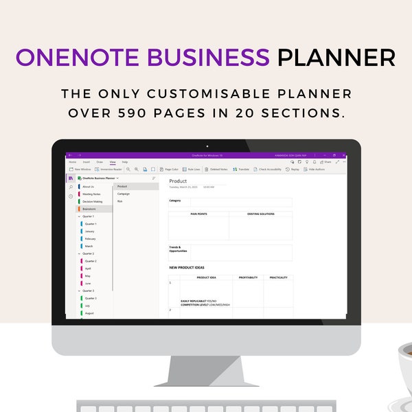 Onenote Template Work - Etsy