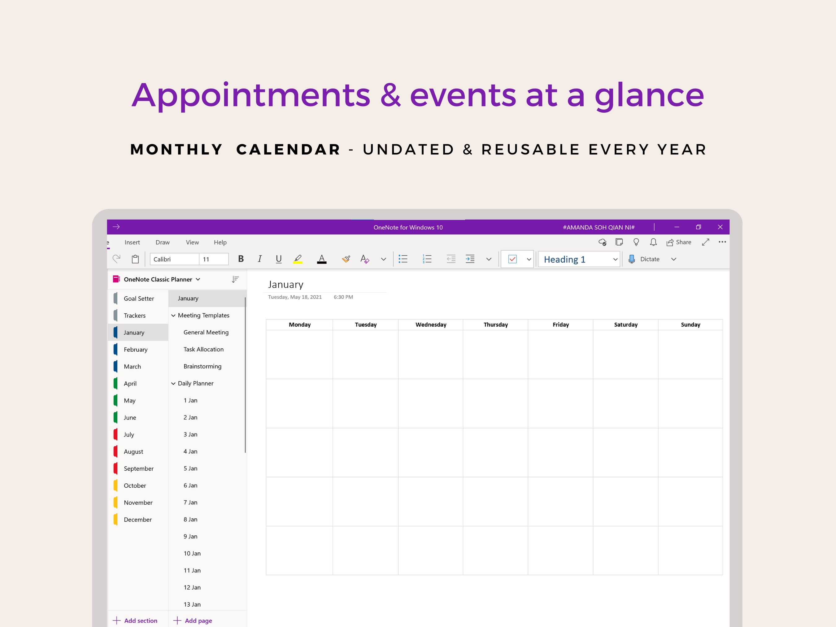 Onenote Template Onenote Digital Planner Task List - Etsy