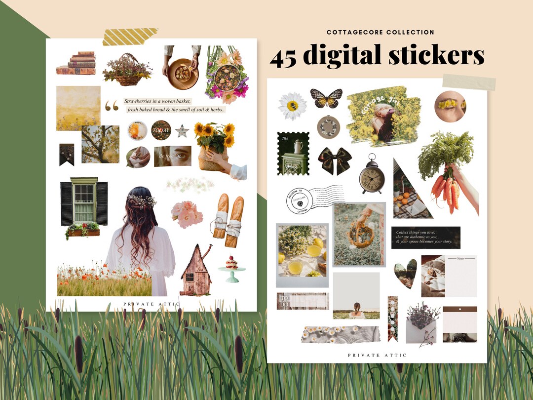 Cottagecore Collection From Privateattic | Goodnotes Stickers ...