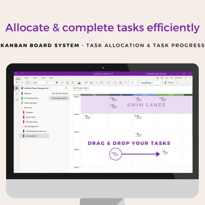 Onenote Project Management Template Optimized for Desktop, Onenote ...