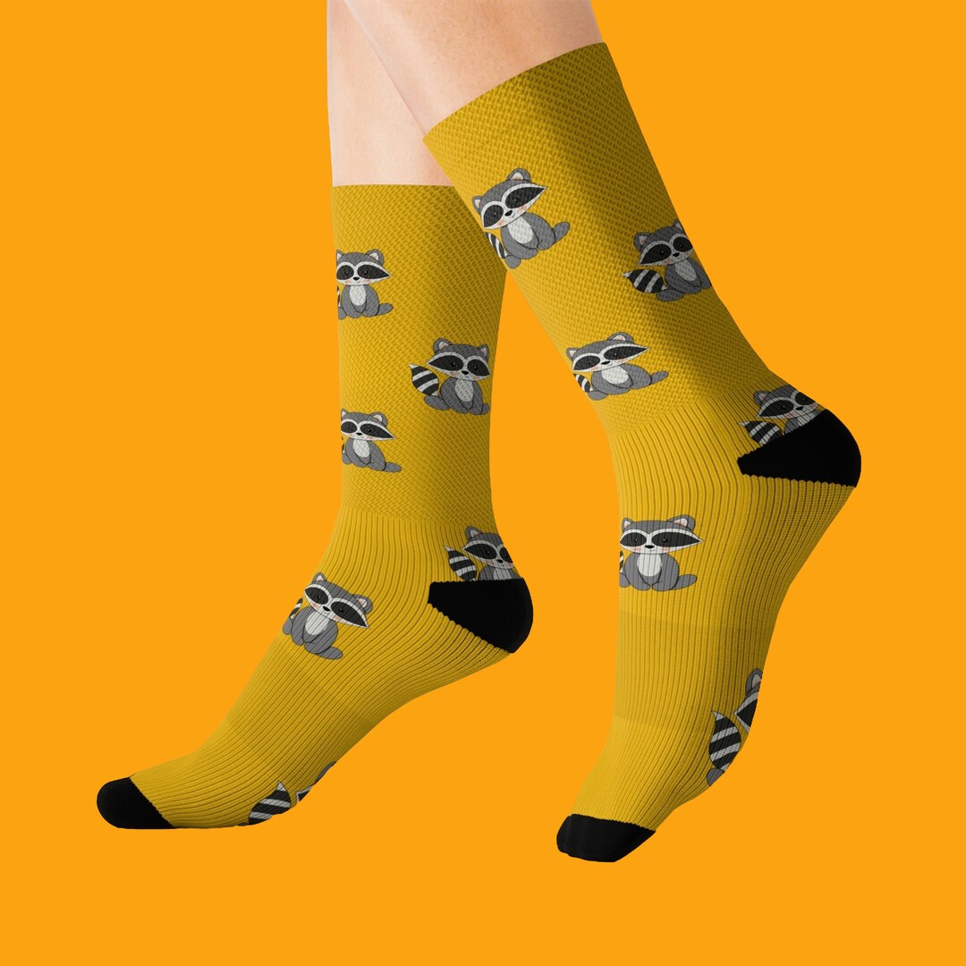 Raccoon Socks Unisex Animal Socks Raccoon Pet Socks - Etsy