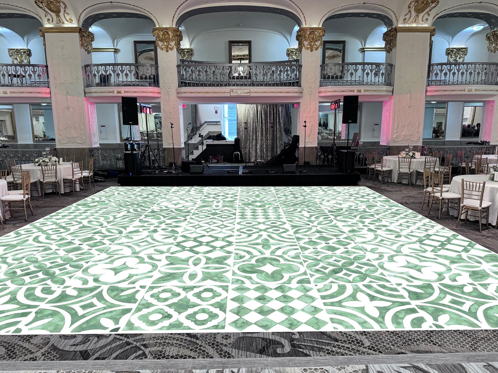 Mandala Sangeet Ceremony Floor Wrap | Custom Indian Wedding Dance Floor ...