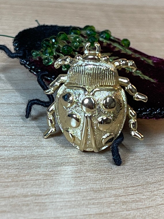 Ladybug Christian Dior fancy pin lapel jewelry brooch… - Gem