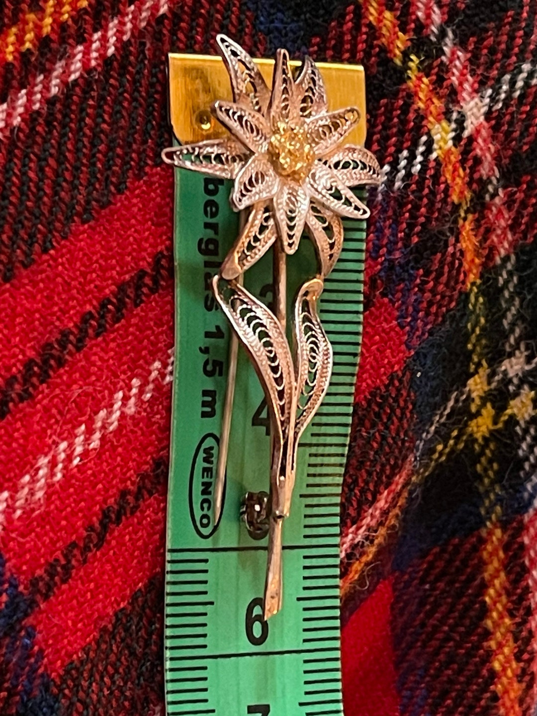 Brooch Edelweiss Filigree Mountains Alps Alm Traditional Silver Gift ...