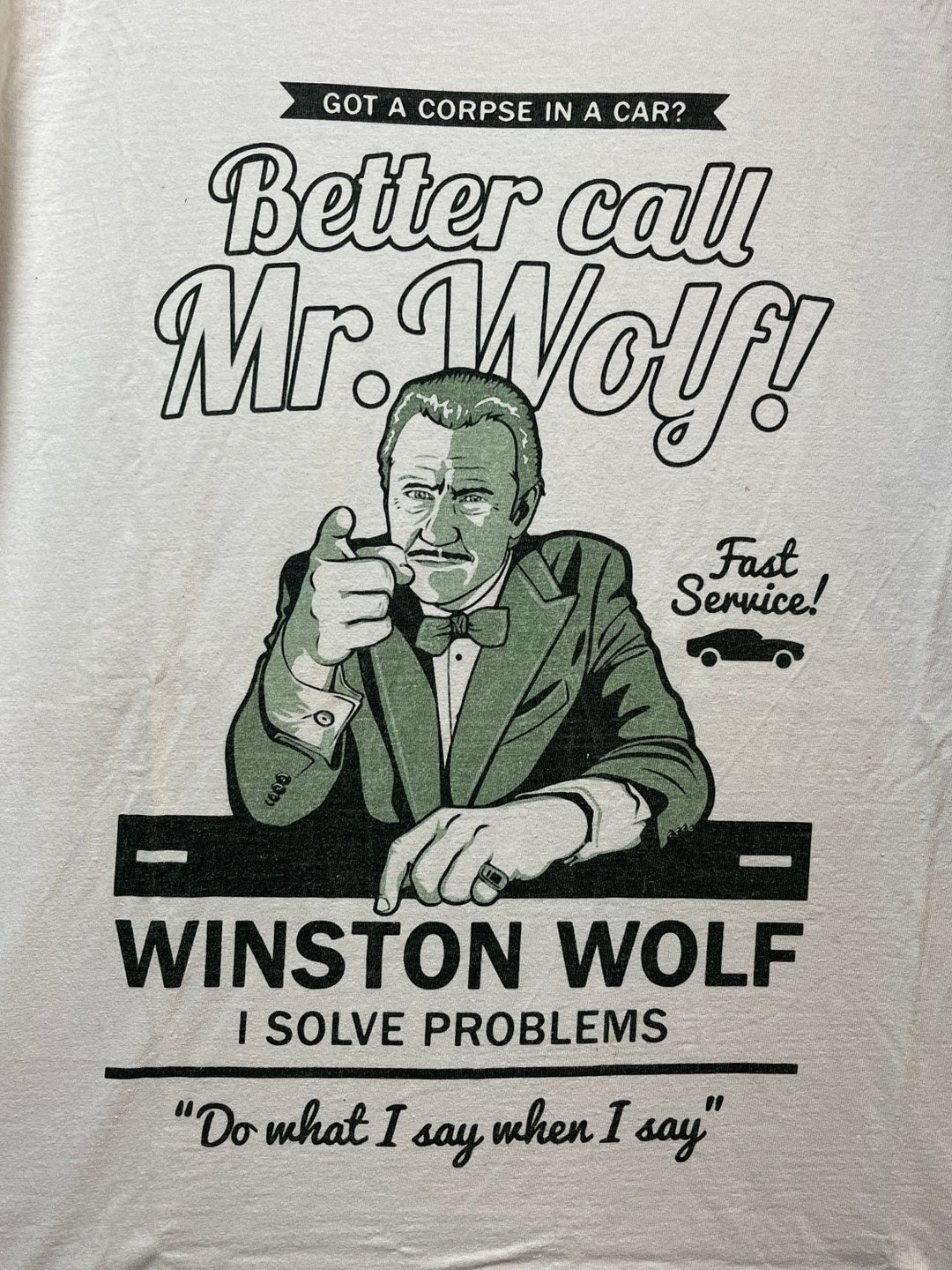 T Shirt Gents Boys Better Call Mr. Wolf Fast Service Original Logo ...