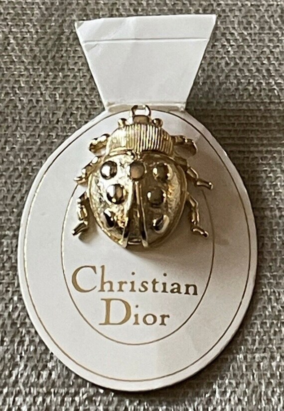 Ladybug Christian Dior fancy pin lapel jewelry brooch… - Gem
