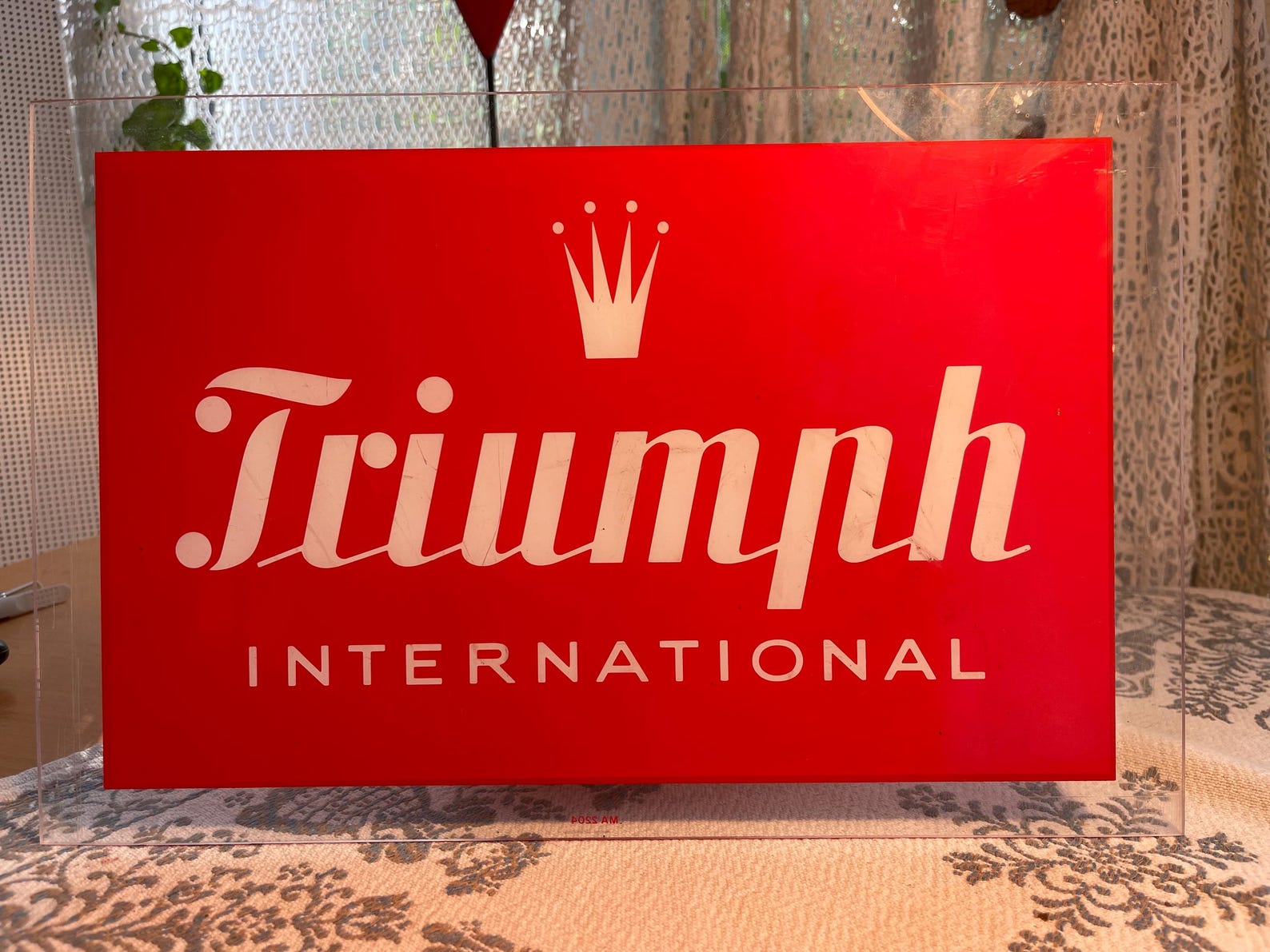 Triumph International Advertising Sign Plastic 1988 Lettering Swimwear ...