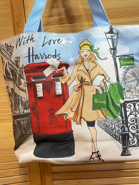 Bag Shopper Harrods London Post Box Large Exceptionally | Etsy