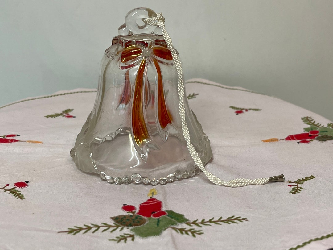 Glass Bell Advent Christmas Festivities Glass Heavy Rarity Handmade ...