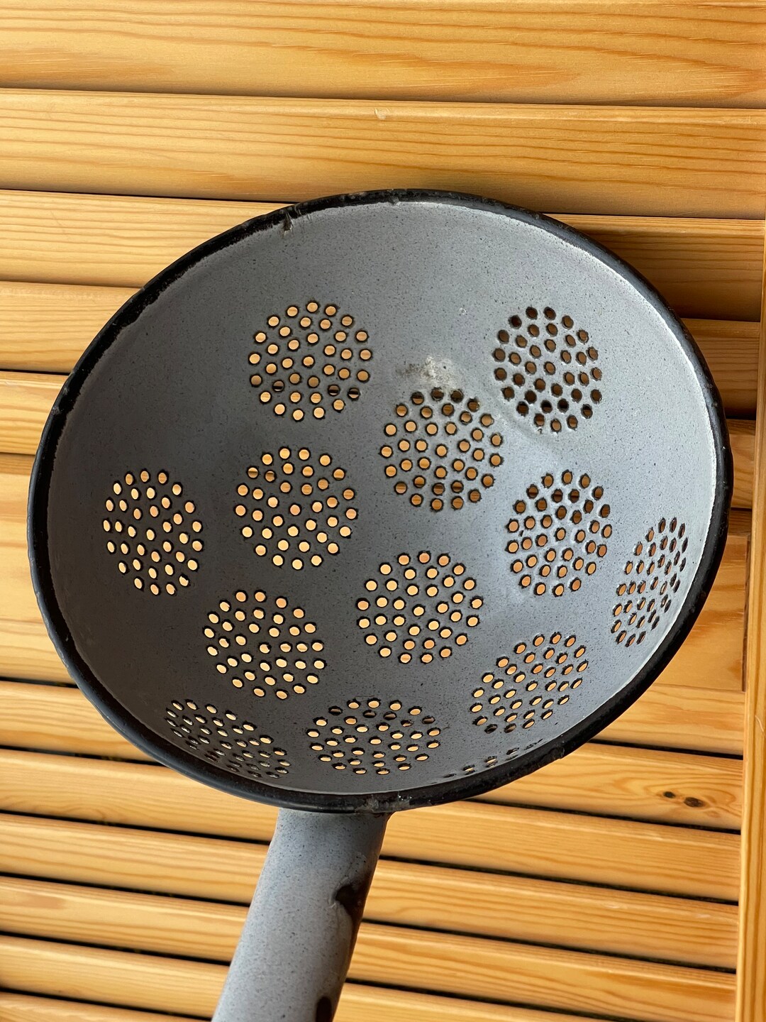 Ladle Sieve Enamel Grandmother's Kitchen Country House Ladle - Etsy