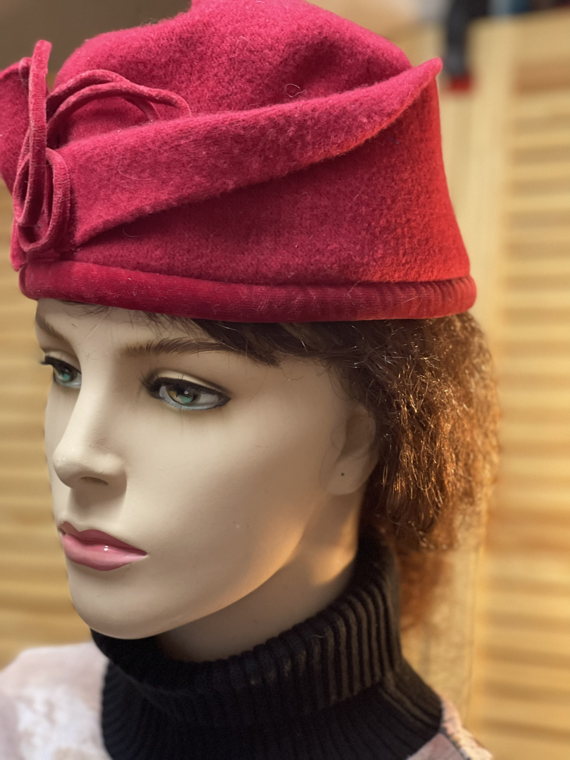Hat Wool Strawberry Red Unique Berlin Designer 59 Cm Soft Warm Cap - Etsy