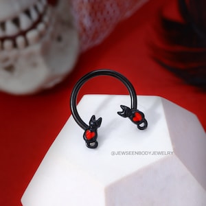 Cat Septum Ringseptum Piercing Jewelry16g Cartilage - Etsy