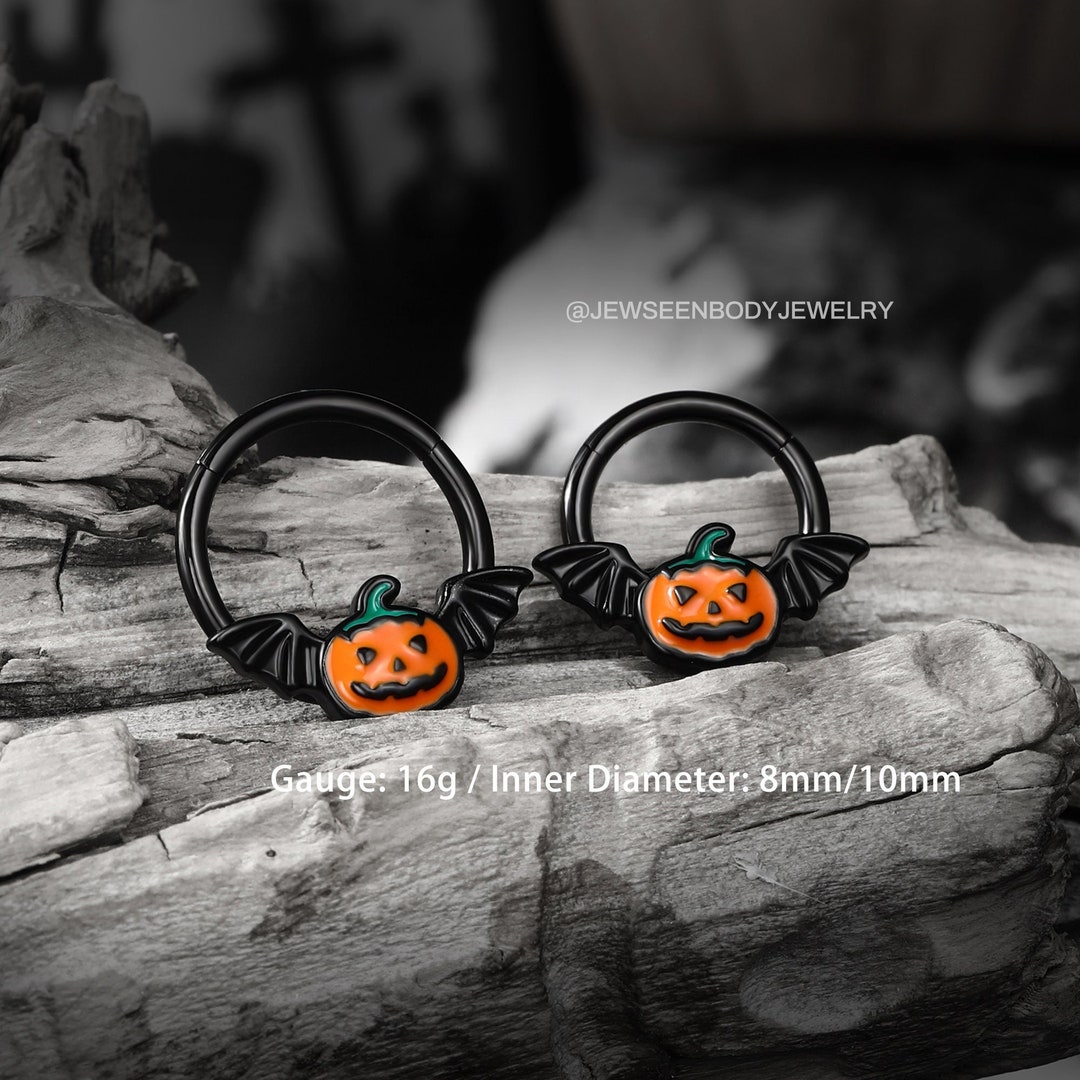Jewseen Halloween Cartilage Hoop/ Pumpkin Septum Rings/ Septum Hoop ...