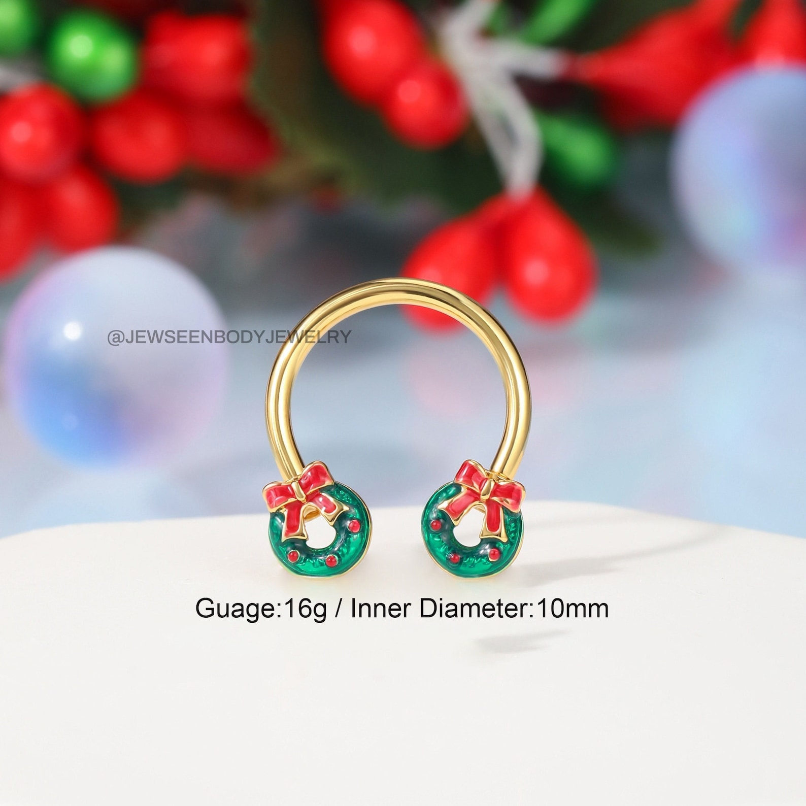Christmas Septum Ring/cartilage Earring/daith Earring/helix Earring ...