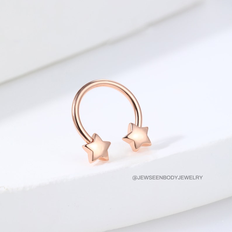 Star Septum Piercing/septum Ring/cartilage Earring/helix - Etsy