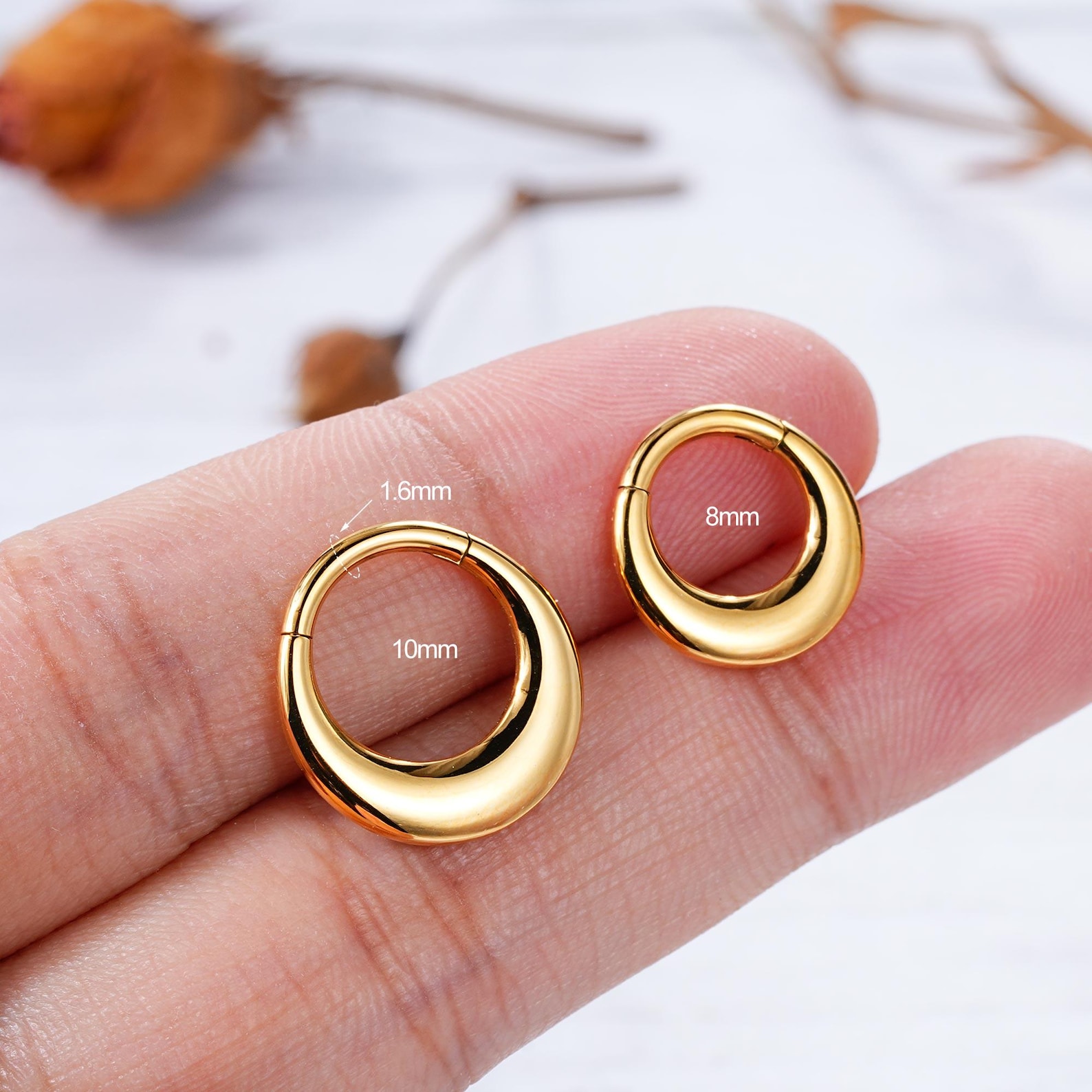 16G 14G Fat Septum Ring/cartilage Earring/helix Earring/daith Piercing ...