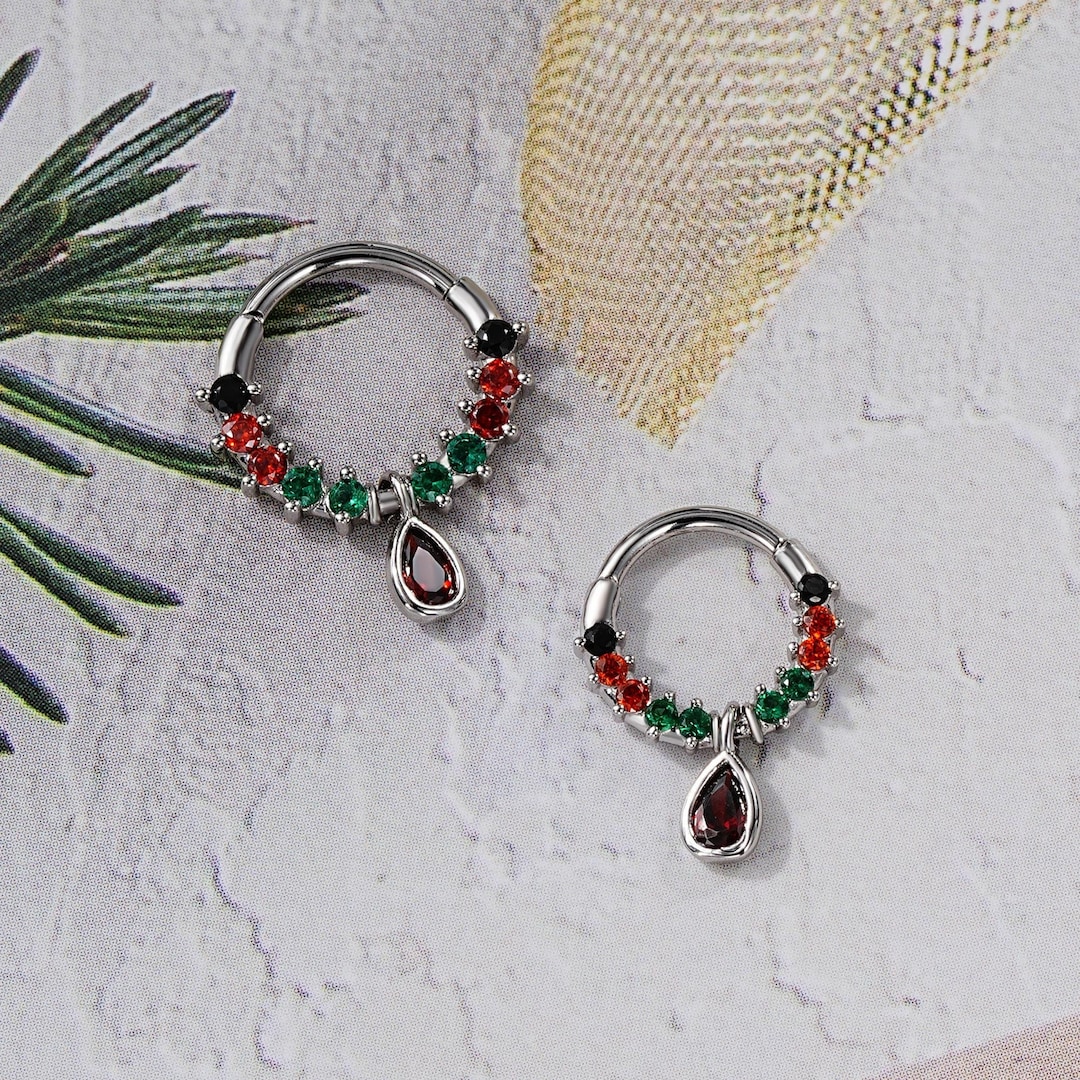 16G Christmas Septum Ring/cartilage Earrings/helix Piercing/daith ...