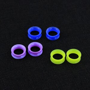 14pcs Soft Silicone Tunnels/3d Rainbow Ear Gauge/double Flared Tunnels ...