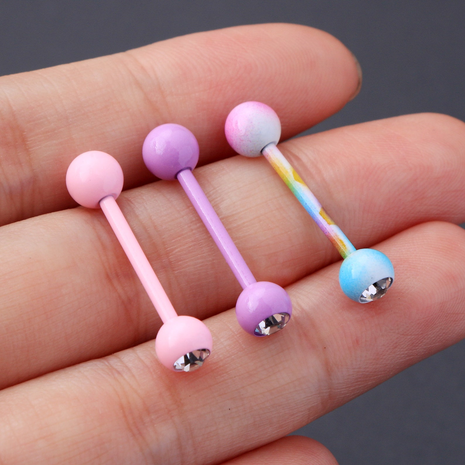 Zircon Tongue Barbell 5PCS 14G Tongue Ring 316L Stainless Etsy zircon-tongue-barbell-5pcs-14g-tongue-ring-316l-stainless-etsy