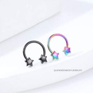 Star Septum Piercing/septum Ring/cartilage Earring/helix - Etsy