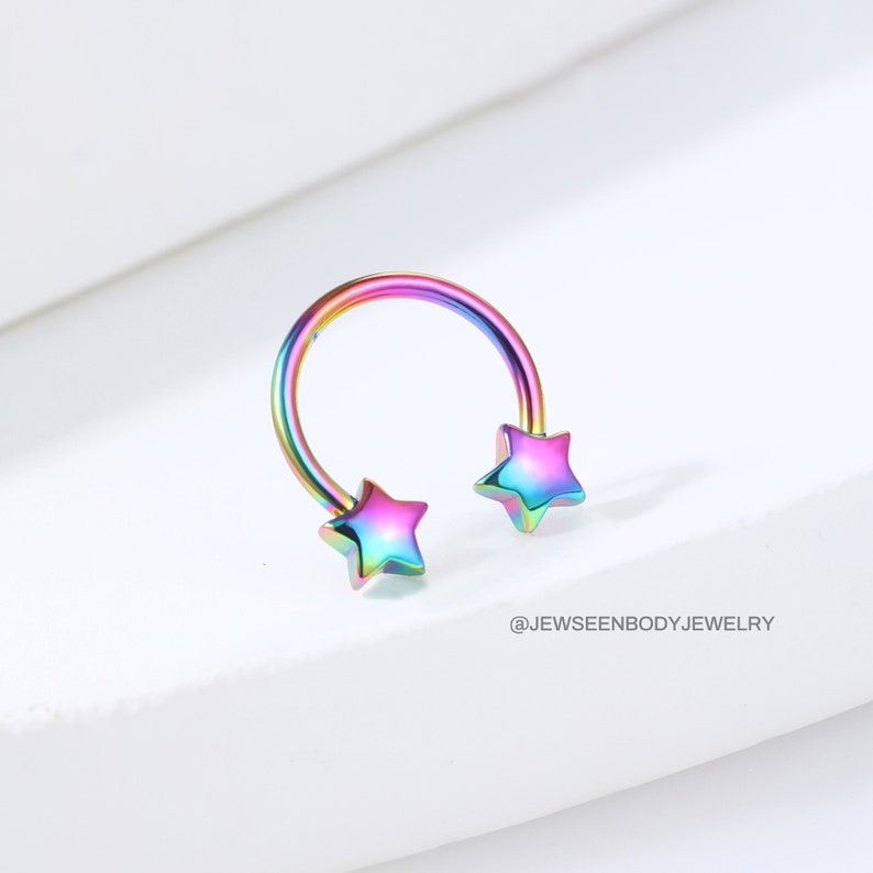 Star Septum Piercing/septum Ring/cartilage Earring/helix - Etsy