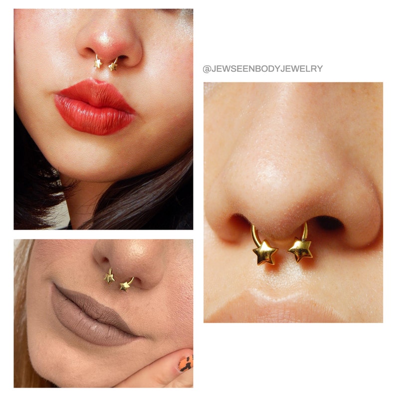 Star Septum Piercing/septum Ring/cartilage Earring/helix - Etsy