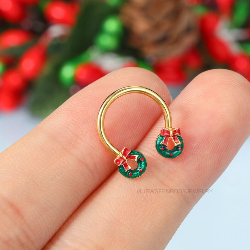 Christmas Septum Ring/cartilage Earring/daith Earring/helix Earring ...
