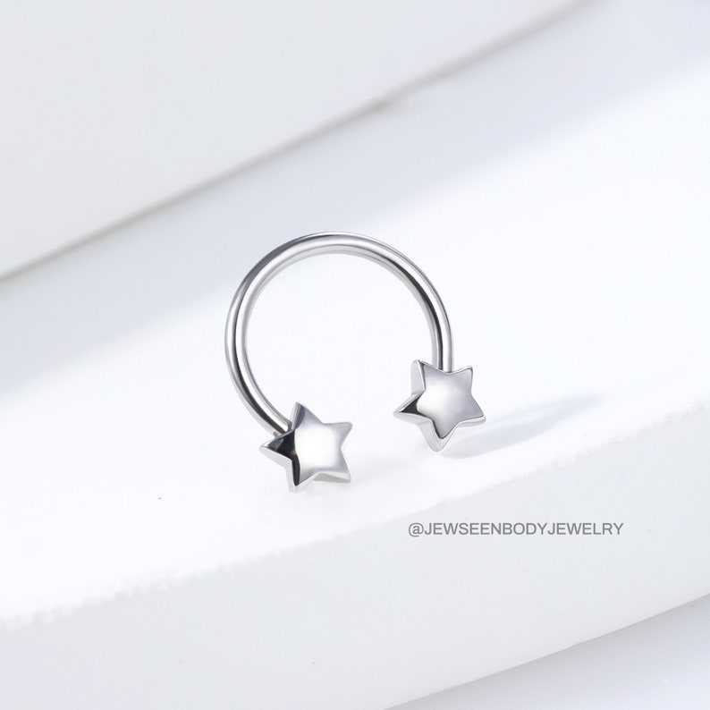 Star Septum Piercing/septum Ring/cartilage Earring/helix - Etsy