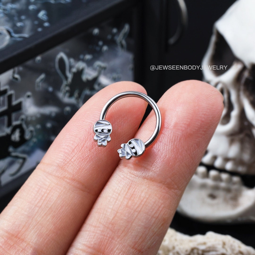 Mummy Septum Ring/septum Piercing/helix Piercing/cartilage Earring ...