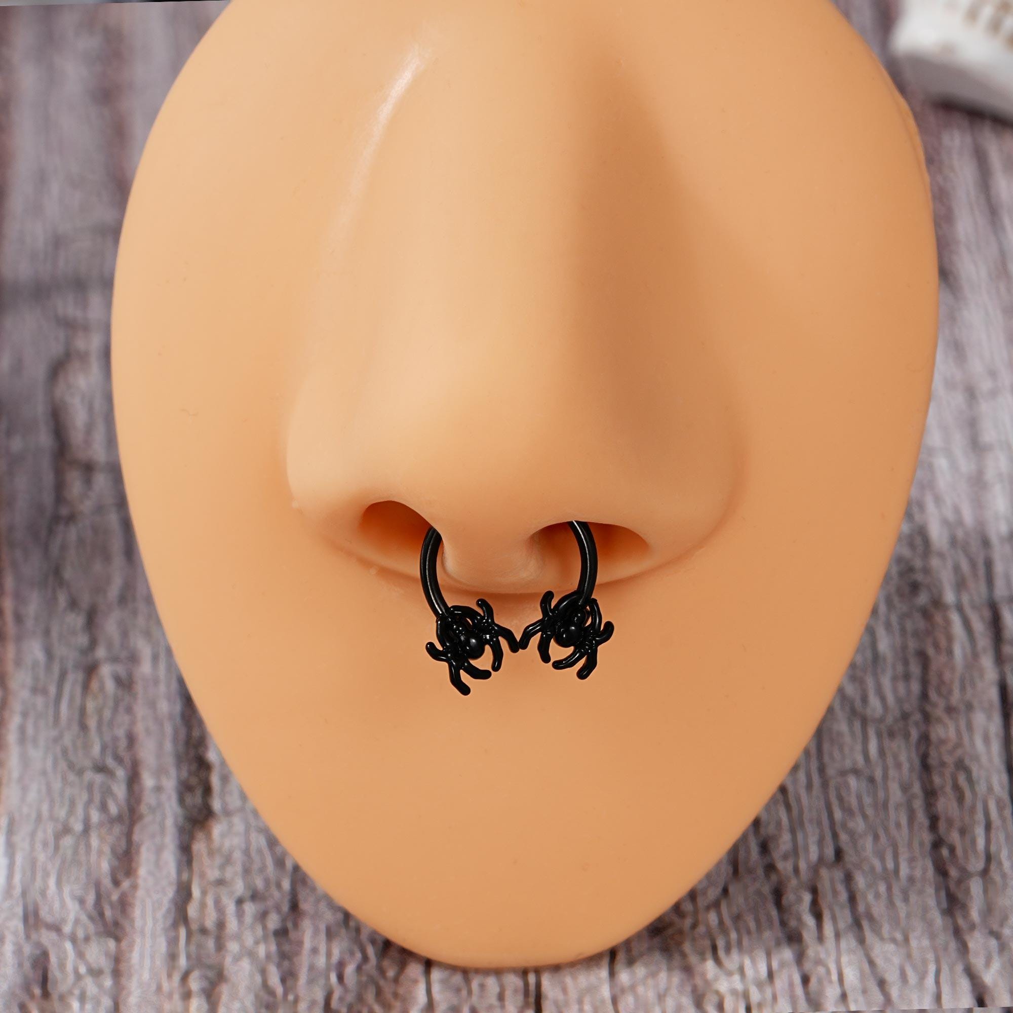 16g Spider Septum Ring: Halloween Surgical Steel Daith Hoop - Etsy