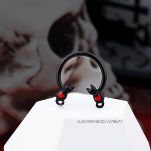 Cat Septum Ringseptum Piercing Jewelry16g Cartilage - Etsy