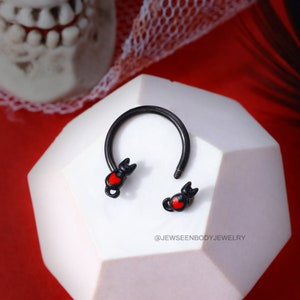 Cat Septum Ringseptum Piercing Jewelry16g Cartilage - Etsy