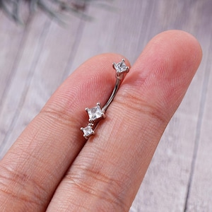 16G Gold Colored Rook Earring/curved Barbell/eyebrow Ring/daith Earring ...