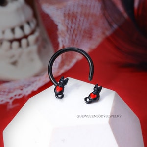 Cat Septum Ringseptum Piercing Jewelry16g Cartilage - Etsy