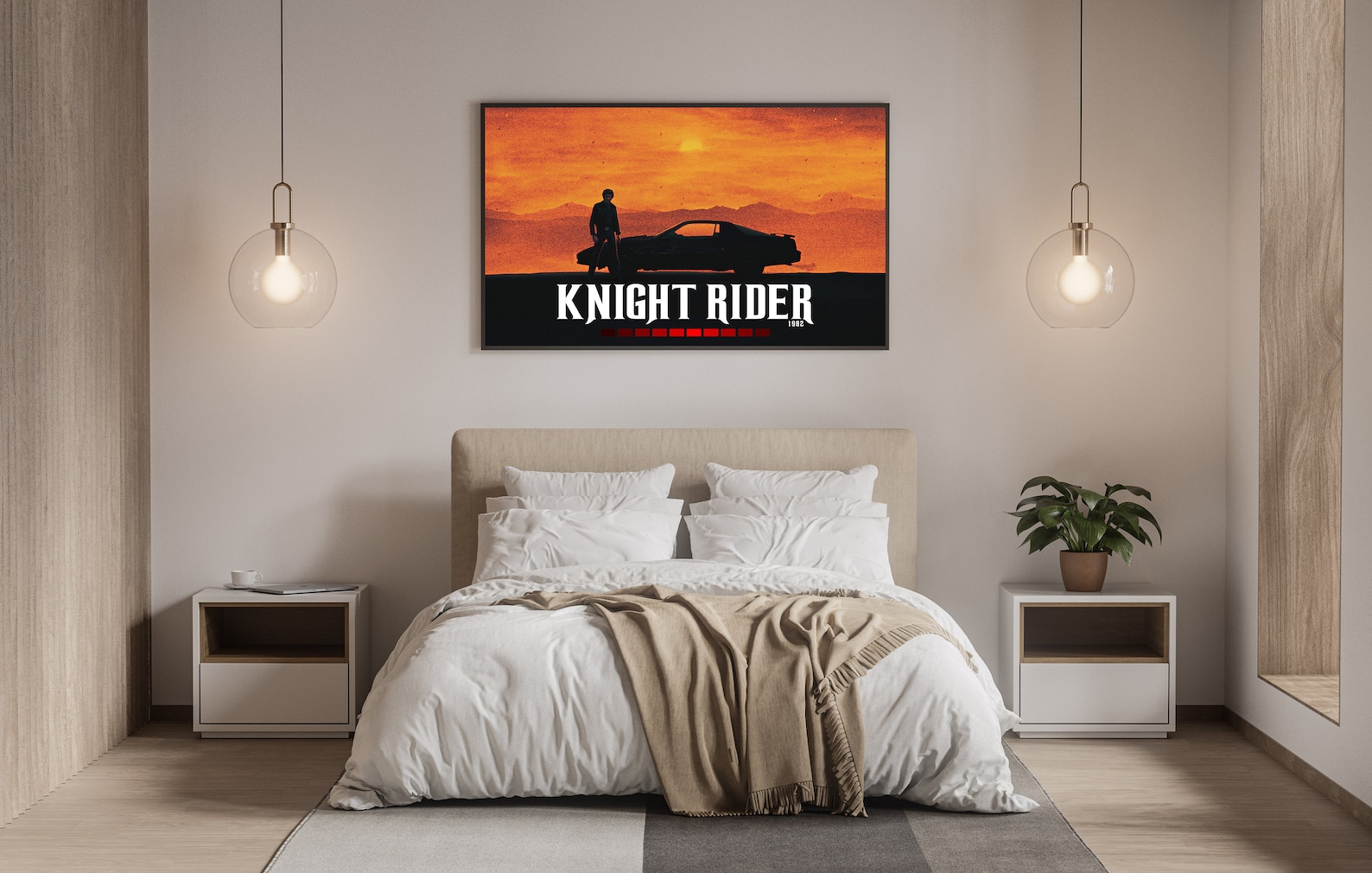 Knight Rider Poster, Vector Wall Poster, Home Gift, KITT, David ...