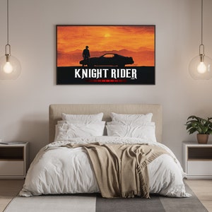 Knight Rider Poster, Vector Wall Poster, Home Gift, KITT, David ...