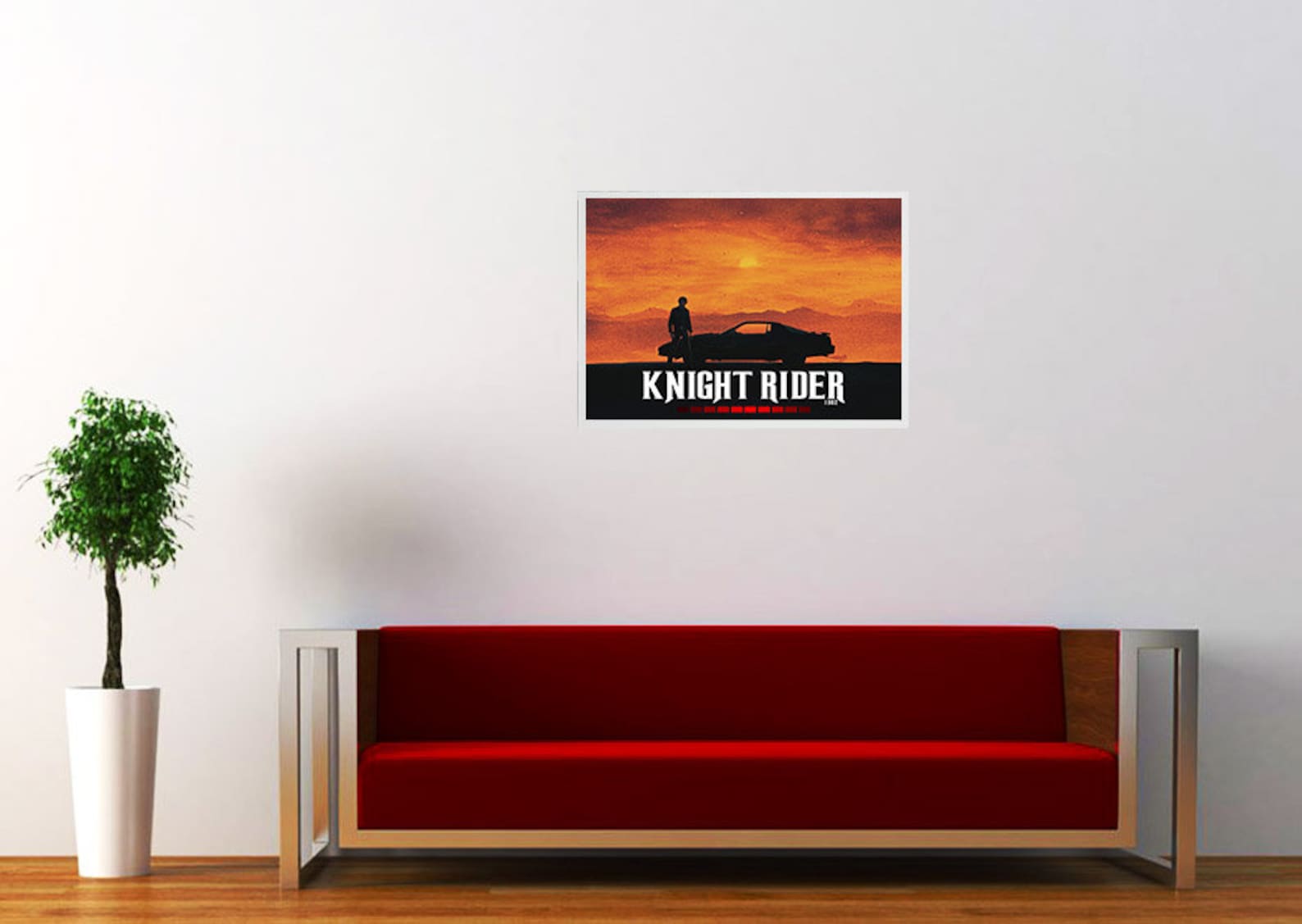 Knight Rider Poster, Vector Wall Poster, Home Gift, KITT, David ...