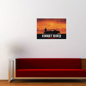 Knight Rider Poster, Vector Wall Poster, Home Gift, KITT, David ...