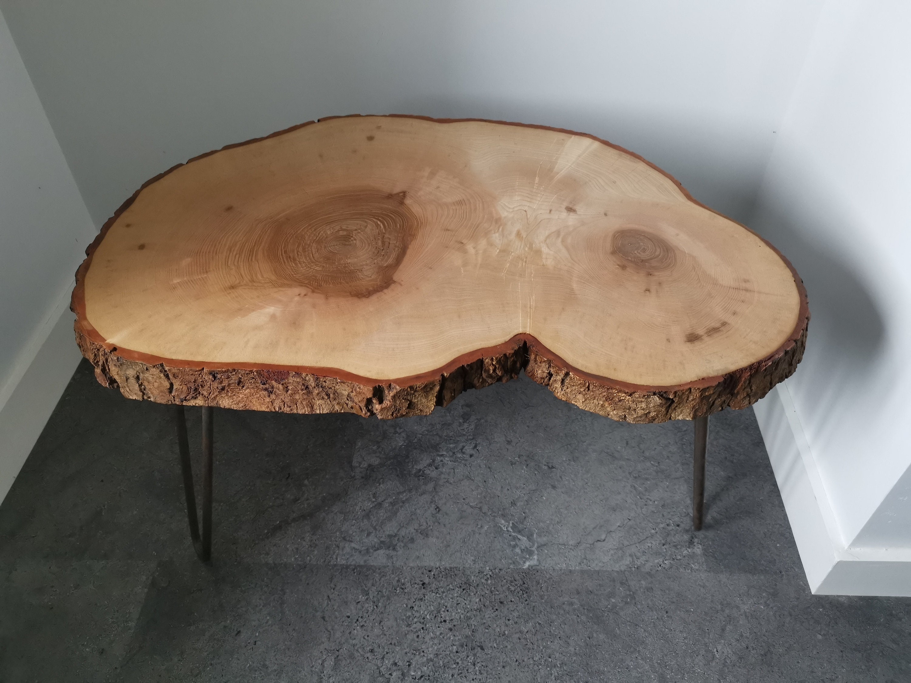 A Double Butt Ash Table With a Satin Oil Finish. - Etsy