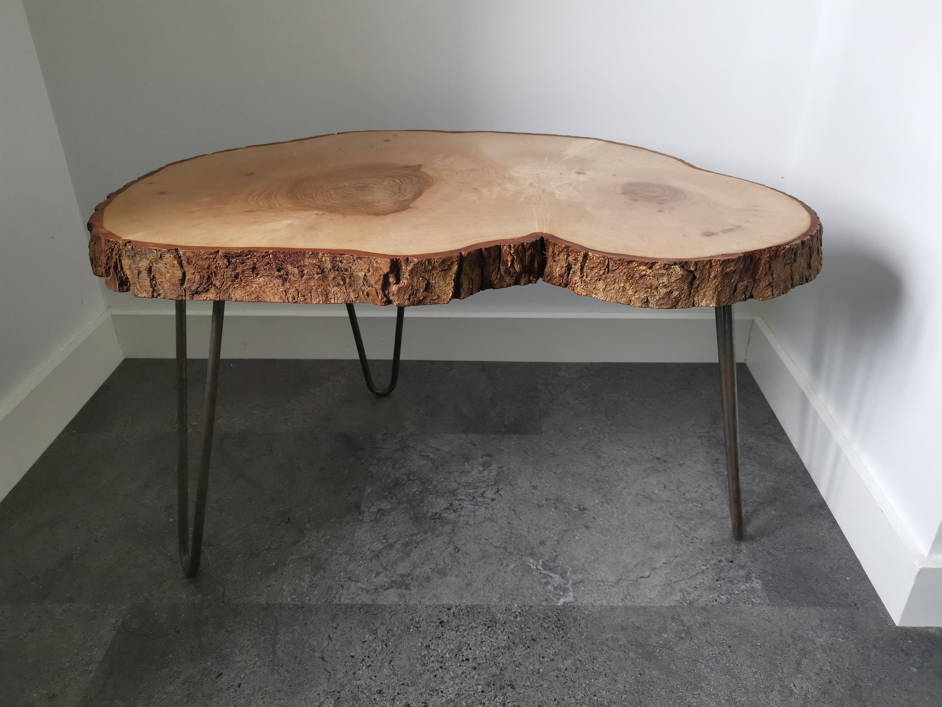 A Double Butt Ash Table With a Satin Oil Finish. - Etsy